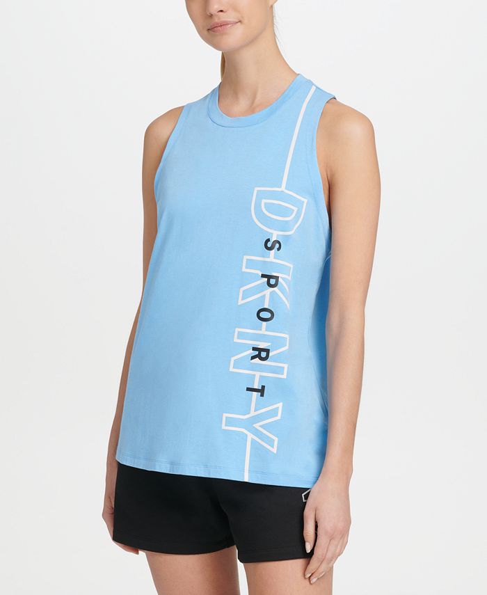 DKNY Sport Reflective-Logo Tank Top - Macy's