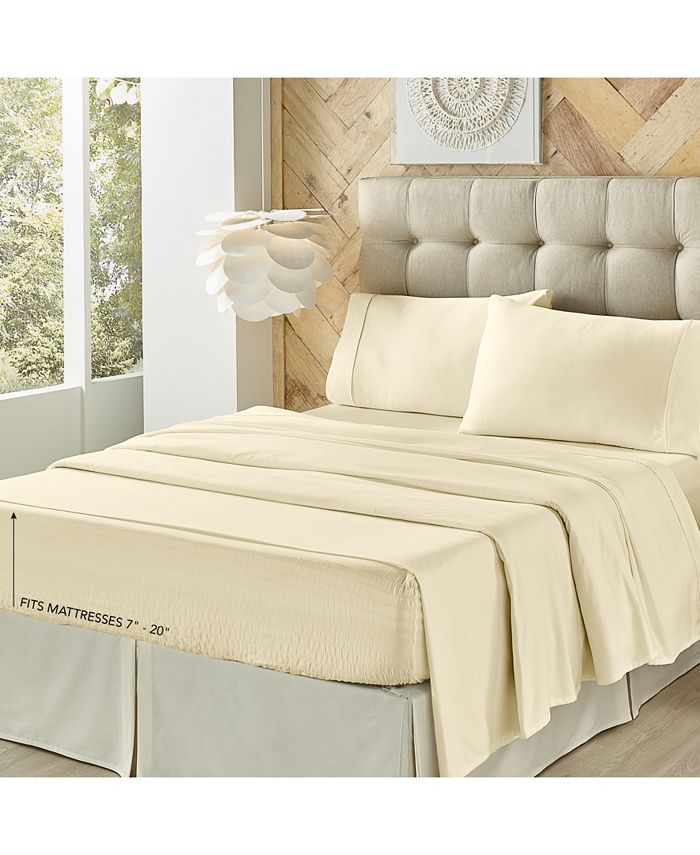Royal Court J Queen New York Royal Fit Microfiber Sheet Set, Twin - Macy's