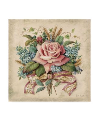 Lisa Audit 'Rose and Ribbon' Canvas Art - 18" x 18" - Macy's