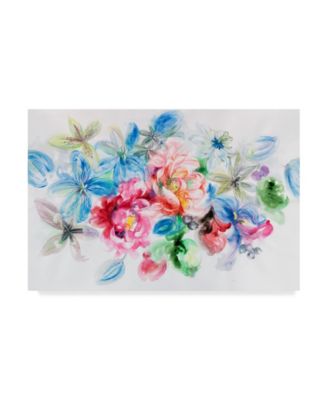 Li Bo 'Floral Arrangement Mid 1' Canvas Art - 47" x 30" - Macy's