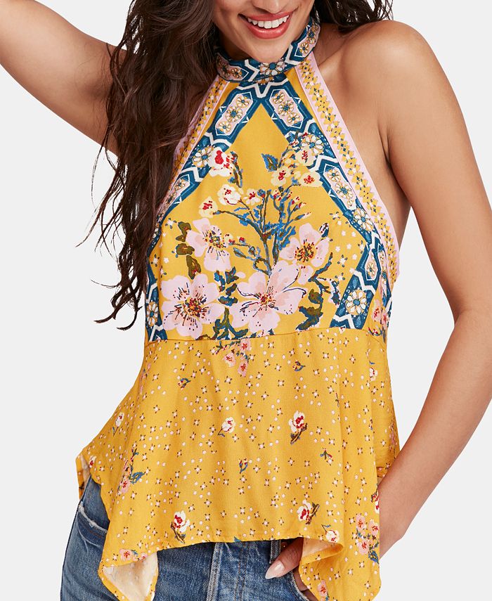 Free People New Wave Printed Halter Top - Macy's