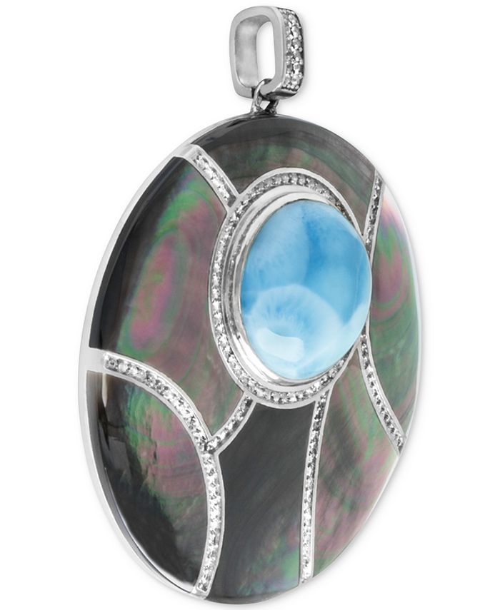 Marahlago Multi-Gemstone Round 21" Pendant Necklace in Sterling Silver ...