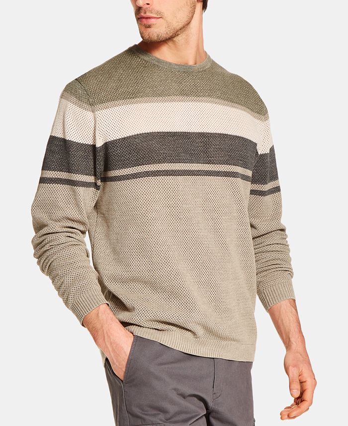 Weatherproof Vintage Men's Striped Stonewashed Sweater - Macy's