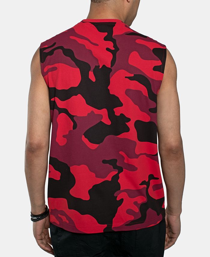 Sean John Men's Positive Vibe Camo-Print Muscle Tank Top - Macy's