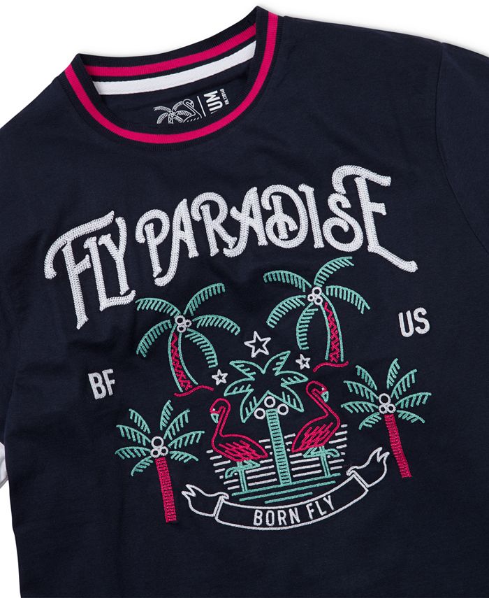 Born Fly Men's Slim-Fit Embroidered Shady Palm T-Shirt - Macy's