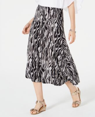 JM Collection Printed Jacquard Skirt, Created for Macy's - Macy's