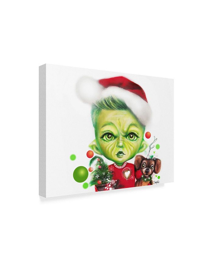 Trademark Global Sheena Pike Art And Illustration 'Grinchie Guy' Canvas ...