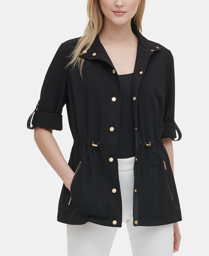 Calvin Klein Drawstring-Waist Jacket - Macy's