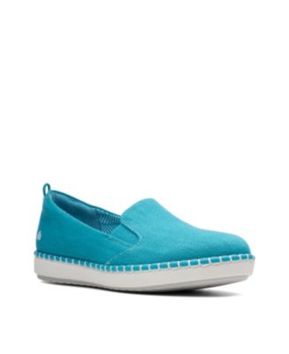 Clarks Women's Cloudsteppers Step Glow Slip Canvas Flats - Macy's