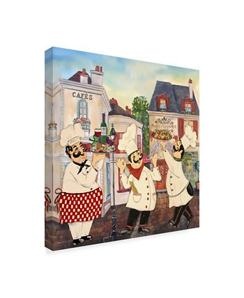 Trademark Global Jean Plout 'Italian Chefs' Canvas Art - 18" x 18" - Macy's