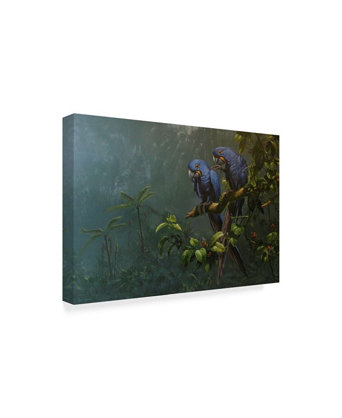 Trademark Global Michael Jackson 'Blue Macaws' Canvas Art - 24" x 16 ...
