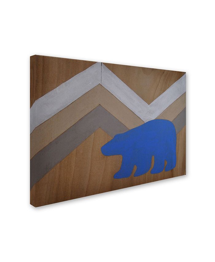 Trademark Global Nicole Dietz 'Blue Polar Bear' Canvas Art - 14" x 19 ...