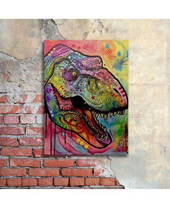 Trademark Global Dean Russo 'T Rex 1' Floating Brushed Aluminum Art ...
