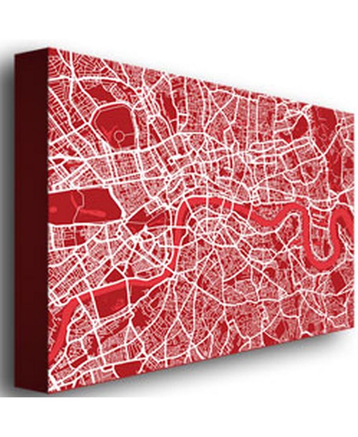 Trademark Global Michael Tompsett 'London Street Map IV' Canvas Art ...