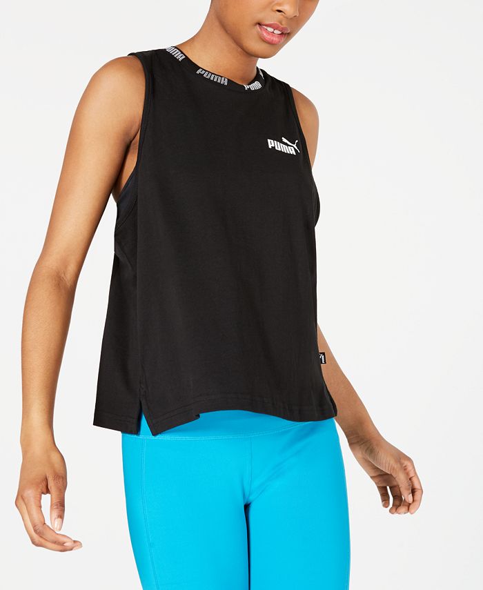 Puma Amplified Cotton Cropped Tank Top - Macy's