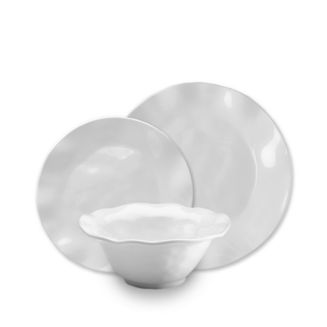 Q Squared Melamine Ruffle Round 12 Pc. Set, Service for 4 - Macy's