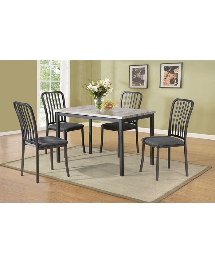 Benzara Metal Frame 5 Pieces Dining Set - Macy's