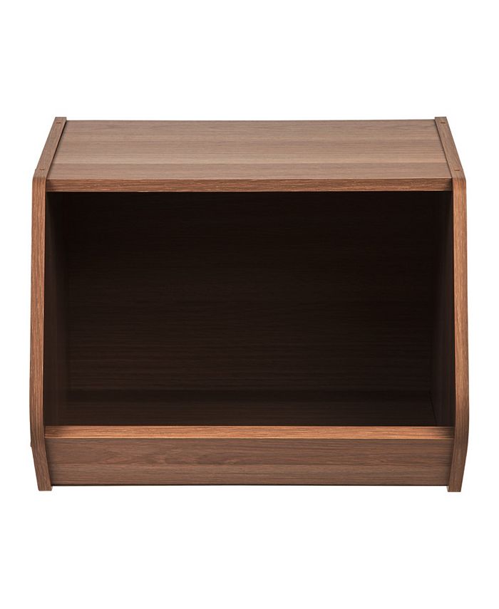 IRIS USA Modular Wood Stacking Open Storage Box - Macy's