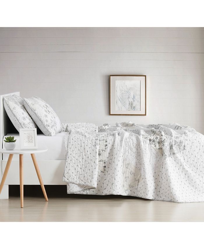 Macy's Cottage Classics Kamala Floral Cotton Piece 3 Piece Full/Queen ...