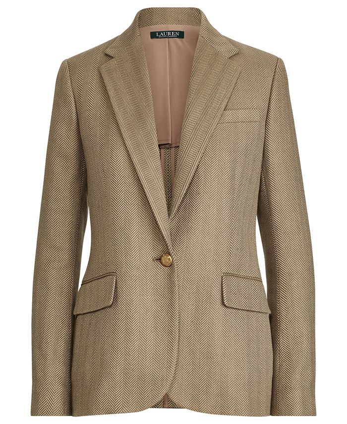 Lauren Ralph Lauren Herringbone Tweed Blazer - Macy's