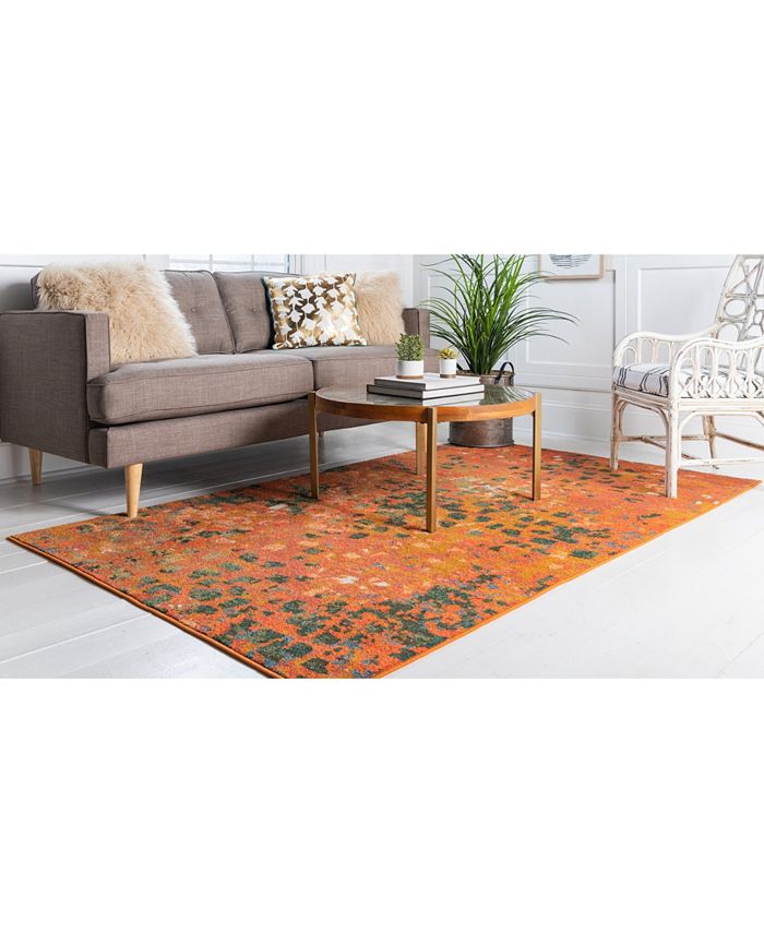 Bridgeport Home Adah Ada1 Orange 9' x 12' Area Rug - Macy's