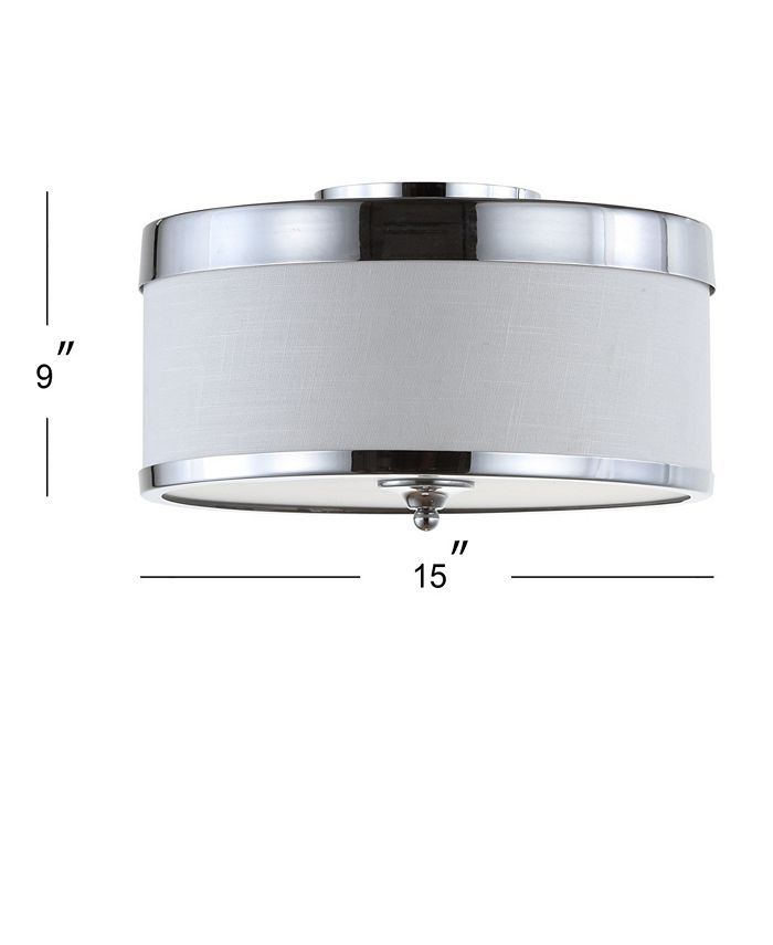 Jonathan Y David 15" Metal LED Flush Mount - Macy's