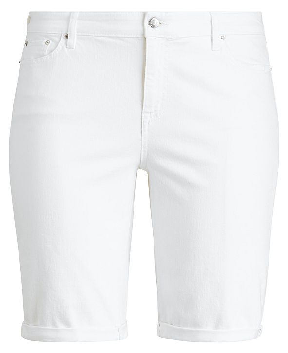 Lauren Ralph Lauren Plus Size Denim Bermuda Shorts & Reviews - Shorts ...