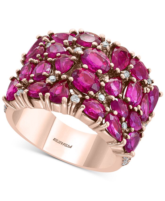 EFFY Collection EFFY®Ruby (6-3/4 ct. t.w.) & Diamond (1/2 ct. t.w ...