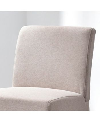 Ac Pacific Modern Upholstered Armless Slipper Chair with Full Back - Macy's