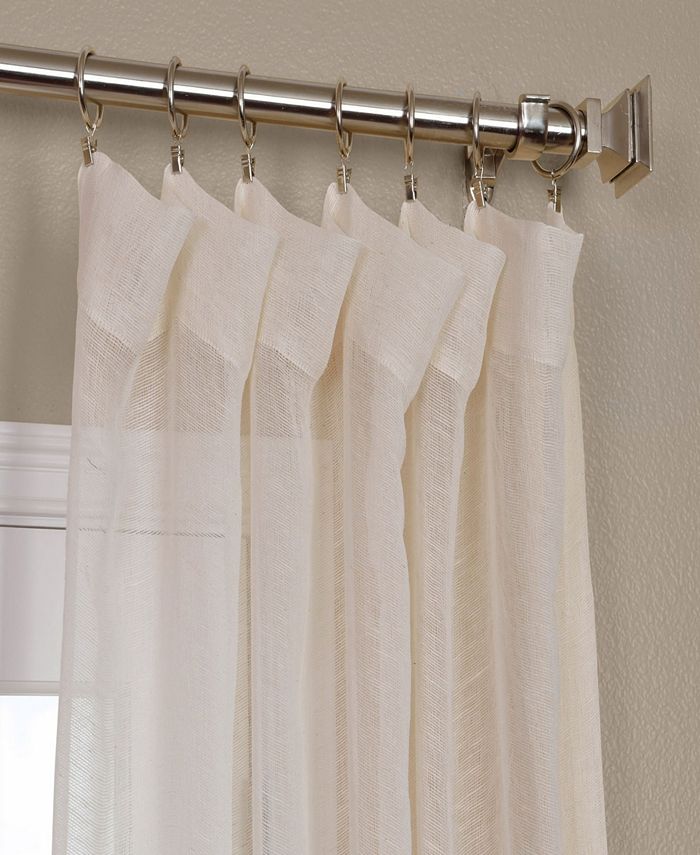 Exclusive Fabrics & Furnishings Open Weave Linen Sheer, 50" x 96" - Macy's