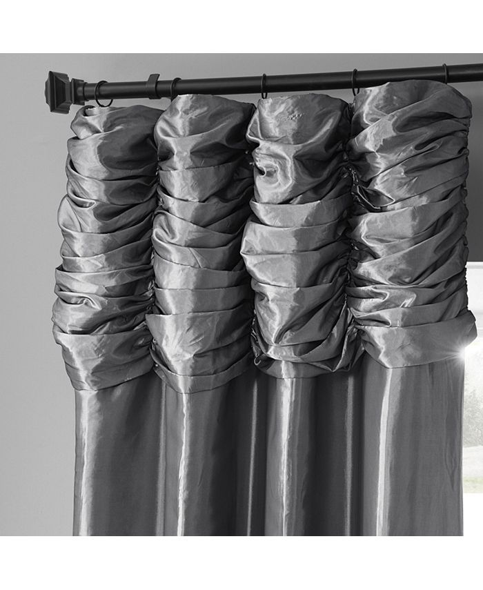Exclusive Fabrics & Furnishings Ruched Taffeta Panel, 50" x 96" - Macy's