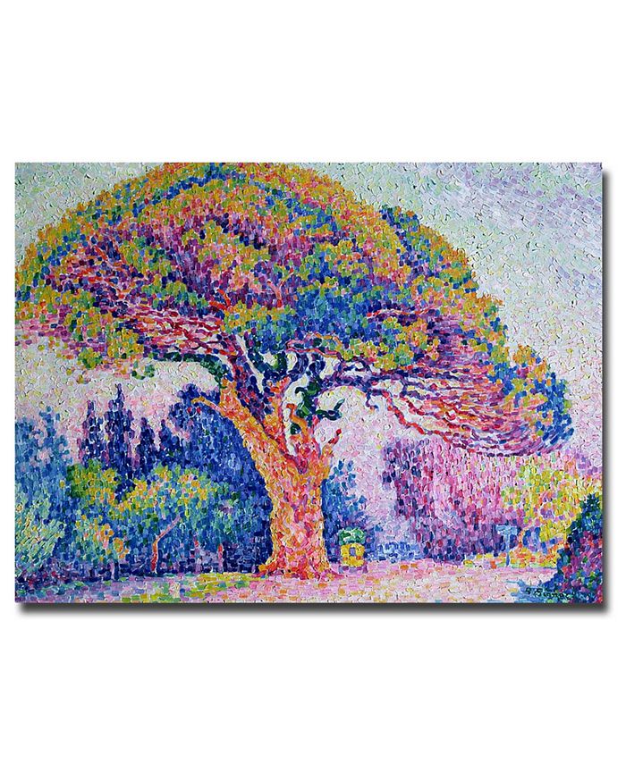 Trademark Global Paul Signac 'The Pine Tree at St.Tropez 1909' Canvas ...