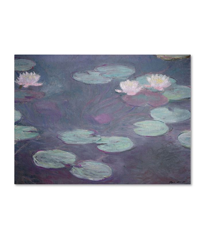 Trademark Global Claude Monet 'Pink Lilies 1897-1899' Canvas Art - 32 ...