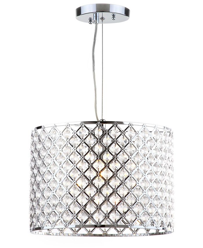 Safavieh Silva Beaded 12"D Adjustable Diamond Pendant - Macy's