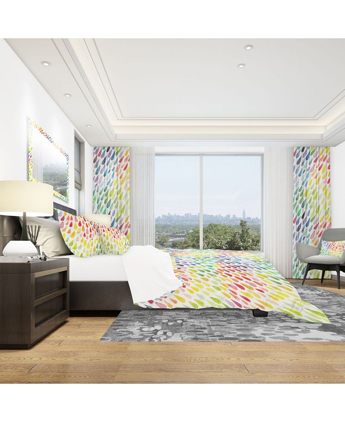 Design Art Designart 'Collection Of Paint Splash Watercolor Drops ...