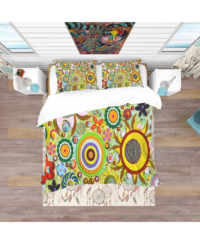 Design Art Designart 'Abstract Acrylic Painting On Canvas' Bohemian and ...