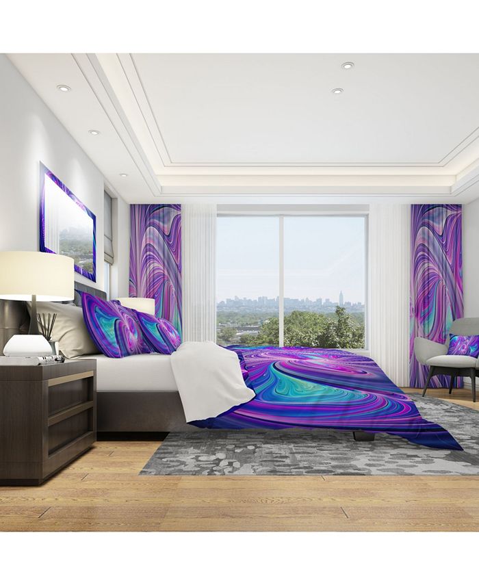 Design Art Designart 'Purple And Blue Wonder' Modern and Contemporary ...