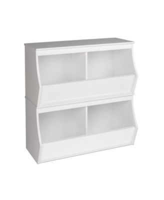 Prepac Monterey Stacked 4-Bin Storage Cubbie - Macy's