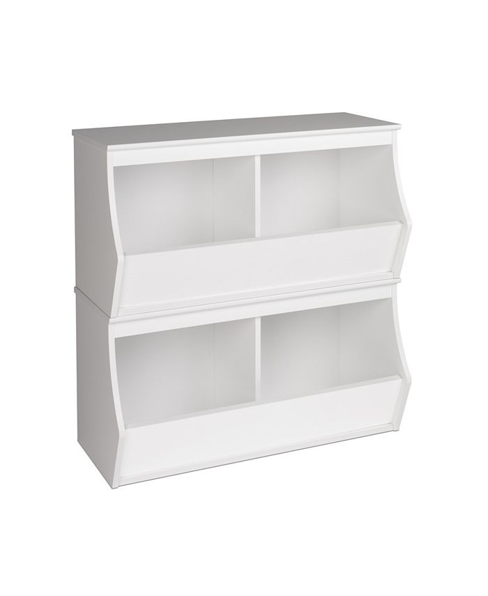 Prepac Monterey Stacked 4-Bin Storage Cubbie - Macy's