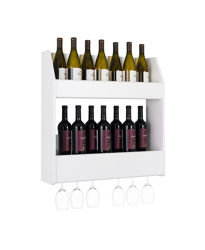 Prepac 2-Tier Floating Wine and Liquor Rack - Macy's