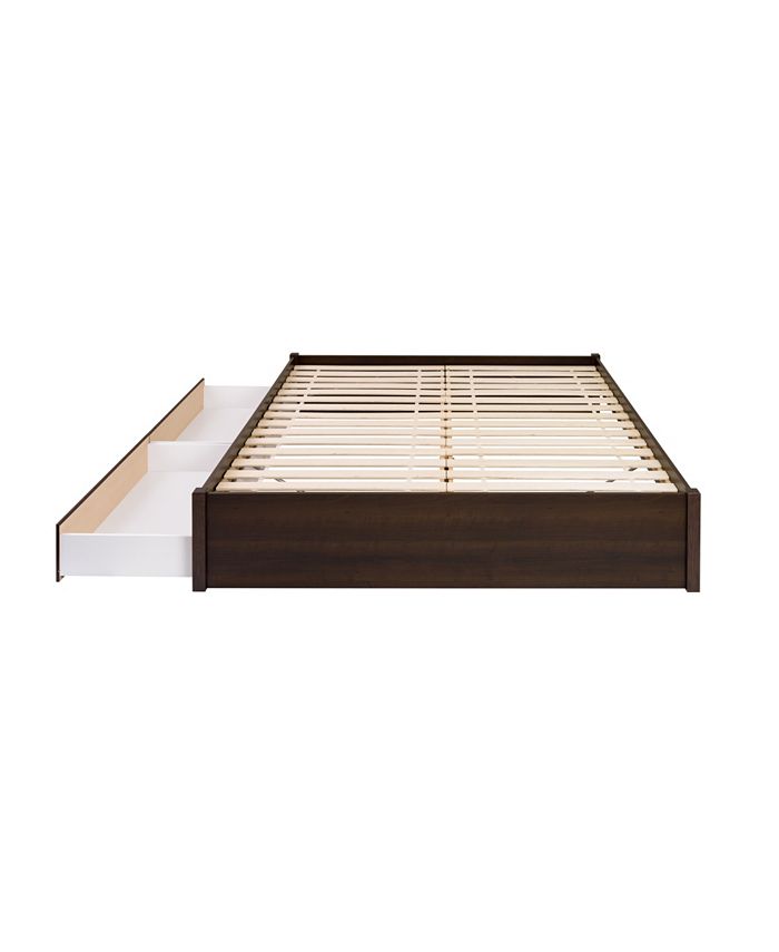 Prepac King Select 4-Post Platform Bed with 2 Drawers - Macy's