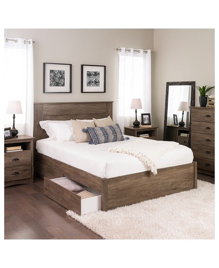 Prepac Queen Select 4-Post Platform Bed with 2 Drawers - Macy's
