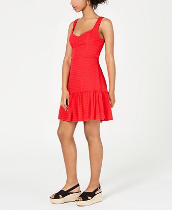 City Studios Juniors' Ruffled Tie-Back Dress - Macy's