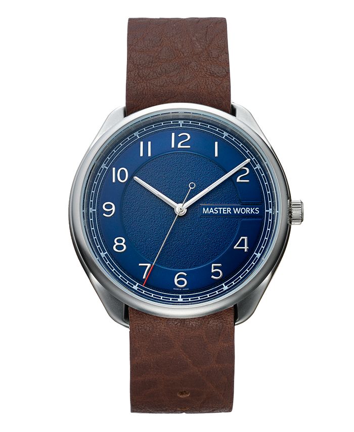 Masterworks Decor Master Works Men's Classic Dark Brown Genuine Leather ...