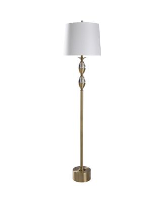 Stylecraft Matlock 67in Crystal Glass and Brass Metal Floor Lamp - Macy's