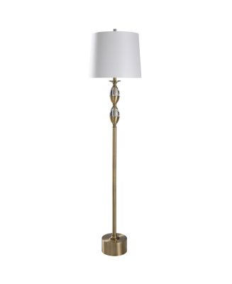 Stylecraft Matlock 67in Crystal Glass and Brass Metal Floor Lamp - Macy's