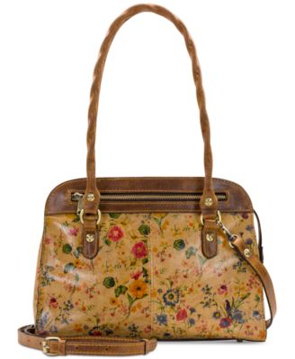Patricia Nash Calvi Pairie Rose Print Leather Satchel - Macy's
