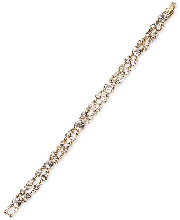 Givenchy Crystal Double-Row Flex Bracelet - Macy's