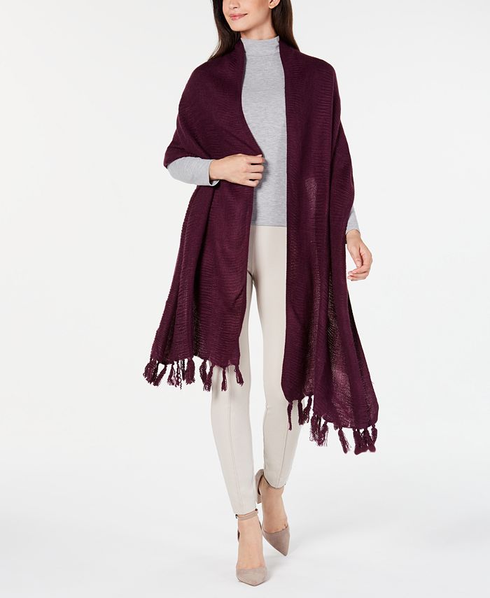 Cejon Solid Travel Fringed Scarf - Macy's