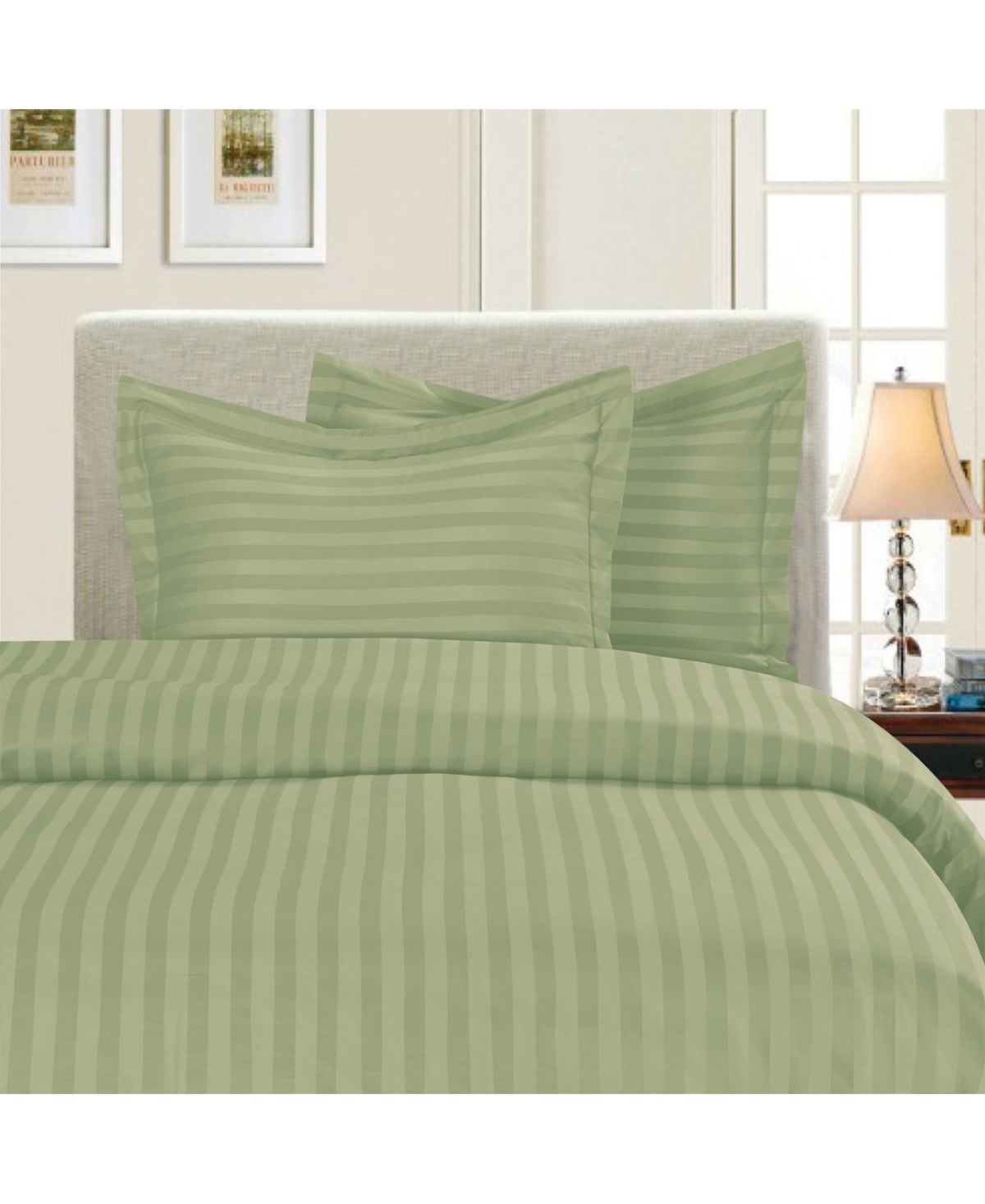 Click here for Elegant Comfort Luxurious Stripe Wrinkle-Free 3-Pc... prices